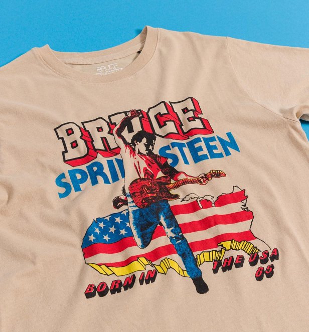 Bruce Springsteen '85 Born In The USA Beige Tour T-Shirt