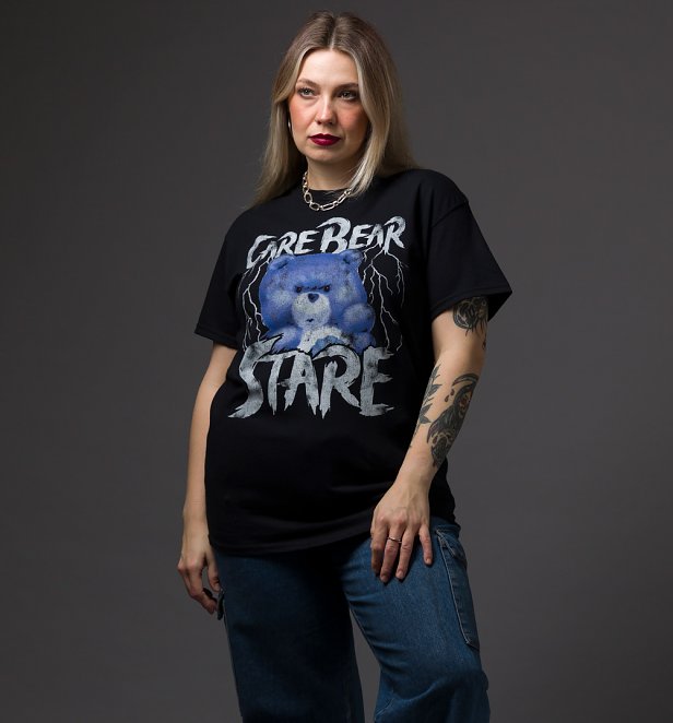 Care Bear Stare Grumpy Bear Black T-Shirt