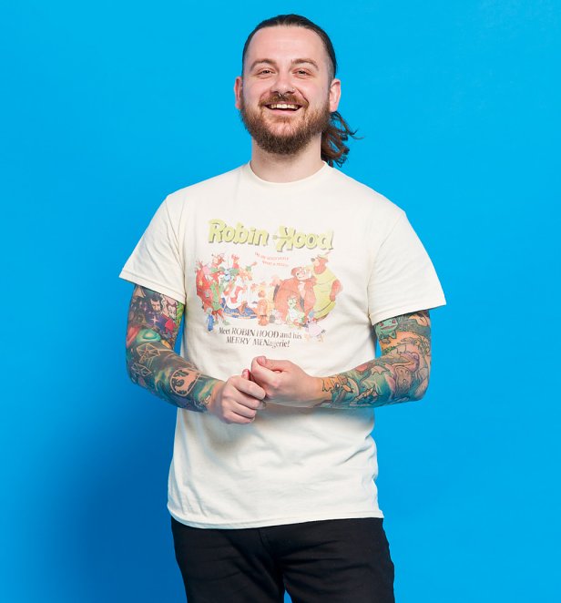 Disney Robin Hood Movie Poster Natural T-Shirt