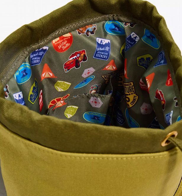 Loungefly Disney Pixar Cars Green Canvas Patch Mini Backpack