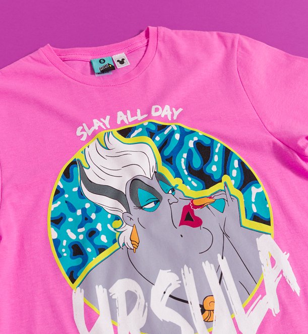 Disney The Little Mermaid Ursula Slay All Day Pink T-Shirt