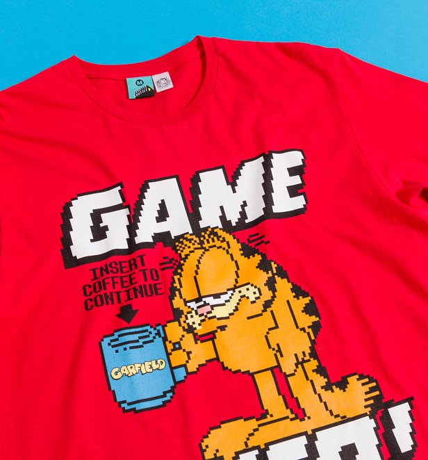 Garfield Pixel Art Game Over Red T-Shirt