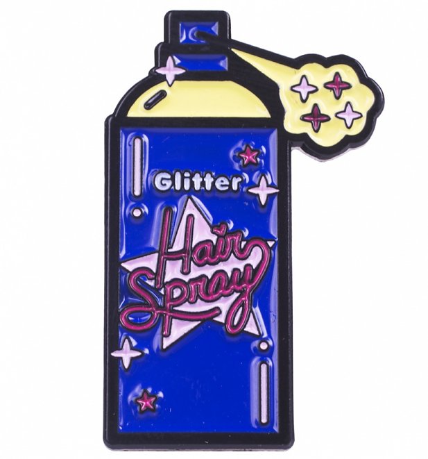 Glitter Hairspray Enamel Pin From Punky Pins