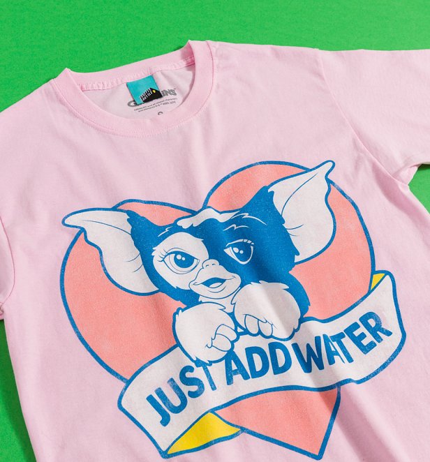 Gremlins Gizmo Cute Just Add Water Pink T-Shirt