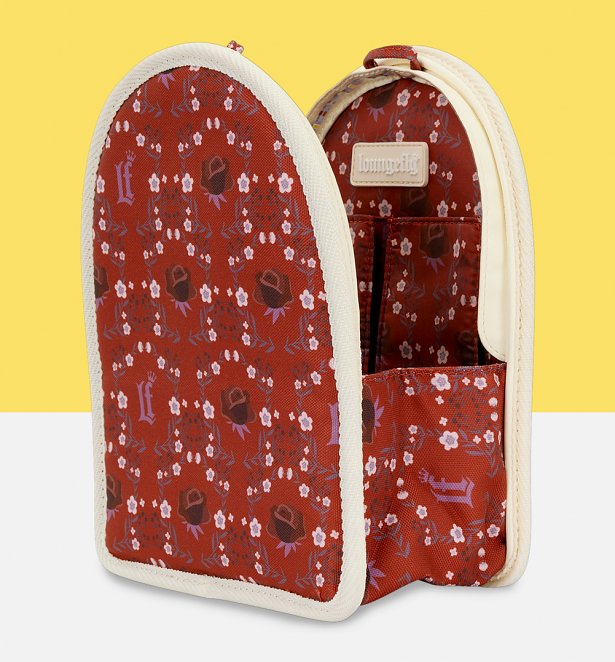 Loungefly Cream And Red Floral Light Up Mini Backpack Insert Organiser