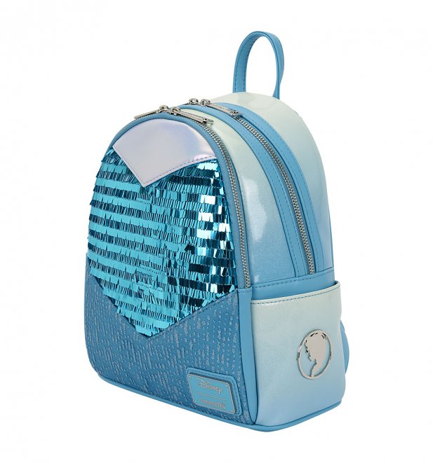 Loungefly Disney Frozen Elsa Glitter Sequin Cosplay Mini Backpack