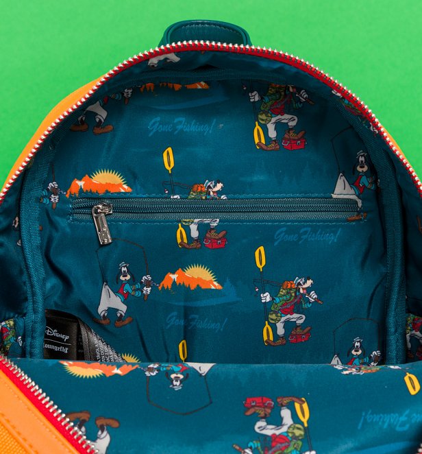 Loungefly Disney Goofy Outdoor Fishing Patches Mini Backpack