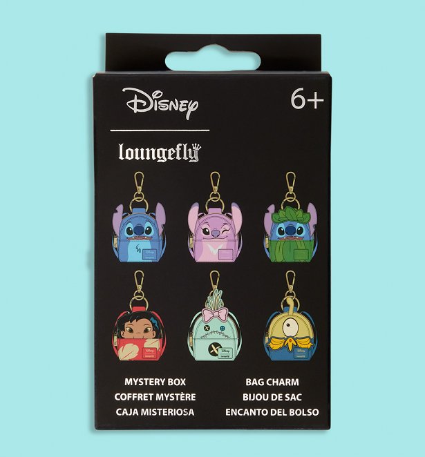 Loungefly Disney Lilo And Stitch Mystery Mini Backpack Keychain Charm