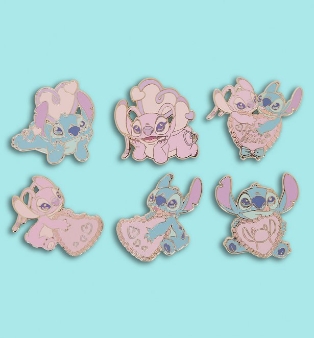 Loungefly Disney Lilo & Stitch Angel Hearts Mystery Box Pin