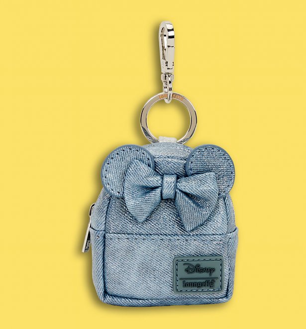 Loungefly Disney Minnie Mouse Glitter Mystery Mini Backpack Keychain Charm