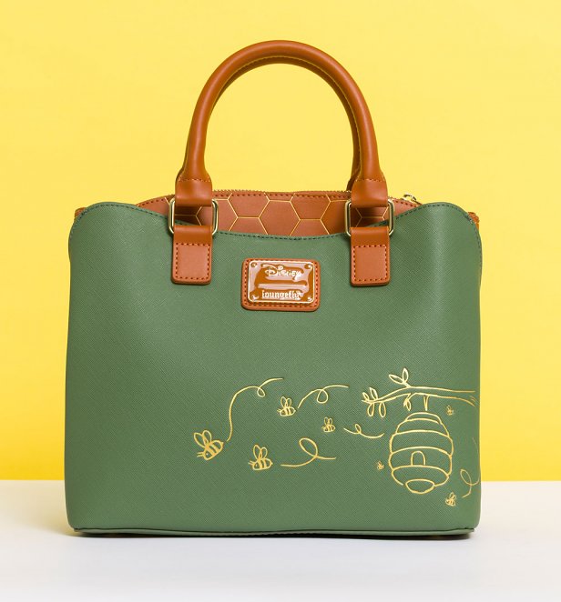 Loungefly Disney Winnie The Pooh Minimalist Gold Beehive Tote Bag