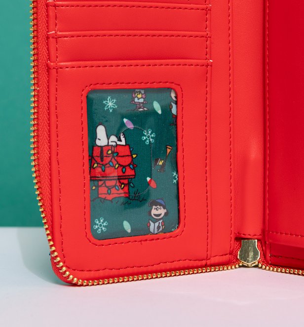 Loungefly Peanuts Charlie Brown & Friends Caroling Sequin Wallet