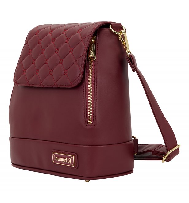 Loungefly Red Pin Trader Convertible Mini Backpack
