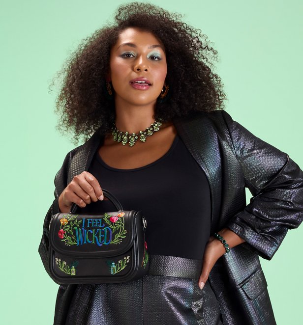 Loungefly Wicked: For Good Floral Crossbody Bag