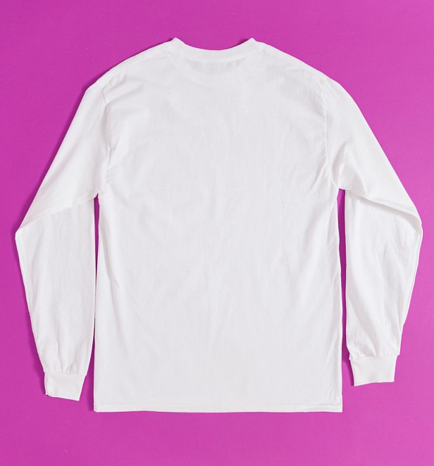 Labyrinth Fireys Flame Logo White Long Sleeve T-Shirt