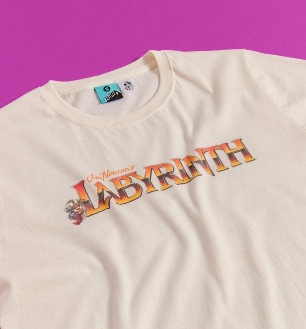 Labyrinth Illustrated Movie Poster Natural T-Shirt with Back Print