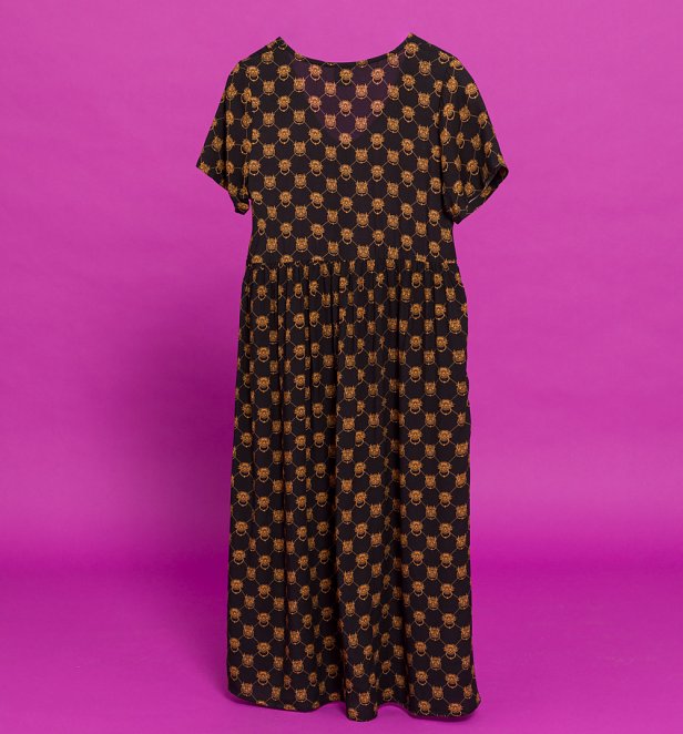 Labyrinth Knockers V-Neck Midi Smock Dress