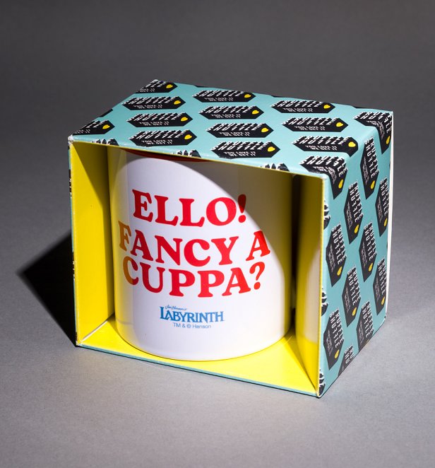 Labyrinth Worm Fancy A Cuppa Red Handle Mug