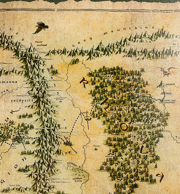 The Lord Of The Rings Middle Earth Map Framed Print