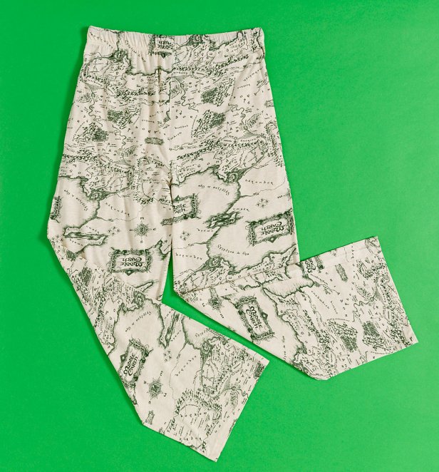 The Lord Of The Rings Middle Earth Map Oatmeal Marl Lounge Pants