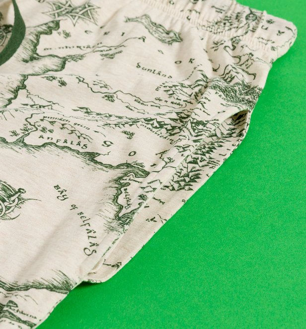 The Lord Of The Rings Middle Earth Map Oatmeal Marl Lounge Pants