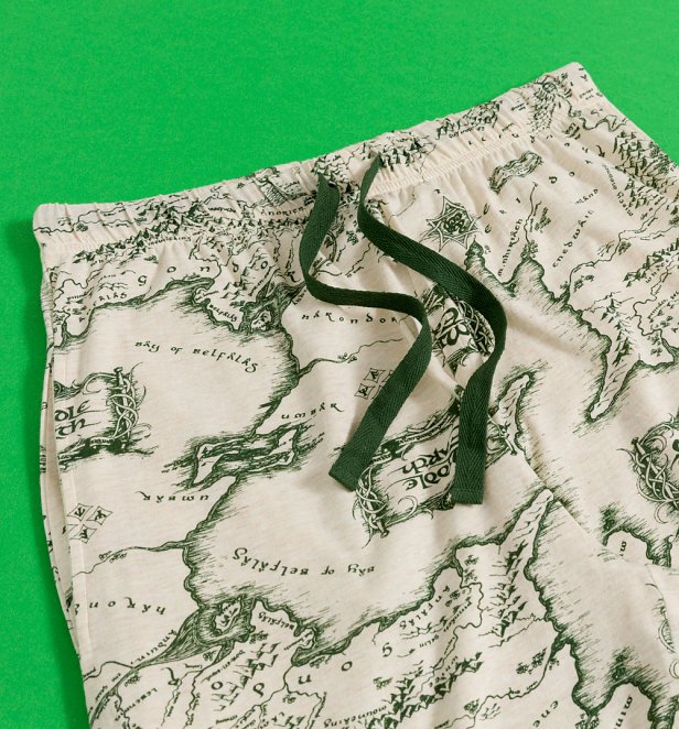 The Lord Of The Rings Middle Earth Map Oatmeal Marl Lounge Pants