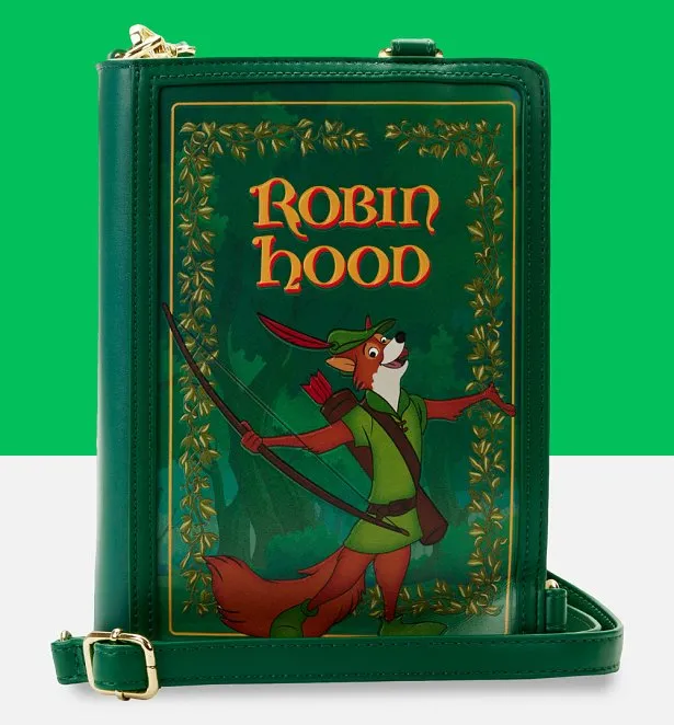 Loungefly Disney Robin Hood Classic Books Convertible Crossbody Bag