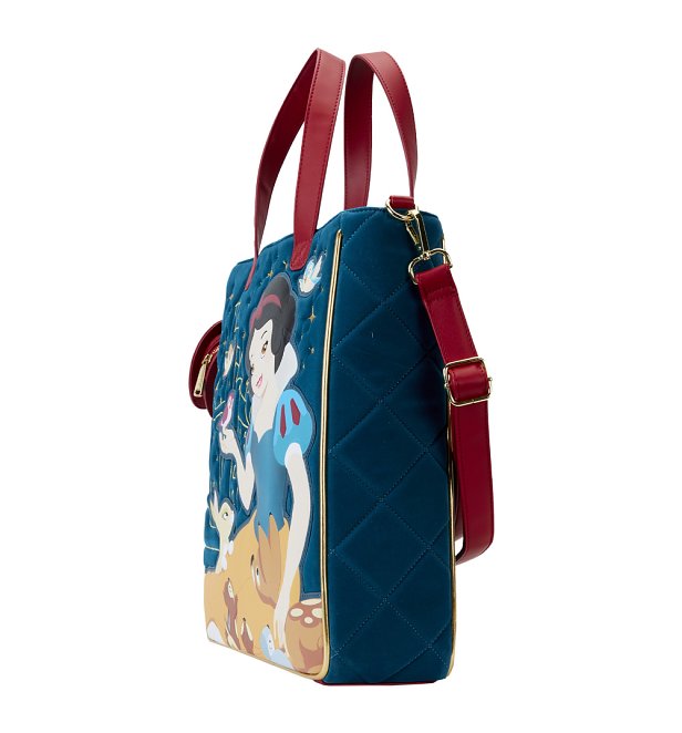 Loungefly Disney Snow White Heritage Quilted Velvet Tote Bag