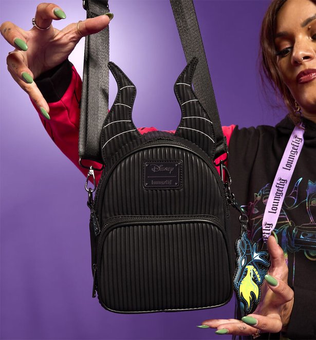 Loungefly Disney Villains Maleficent Convertible Mini Backpack