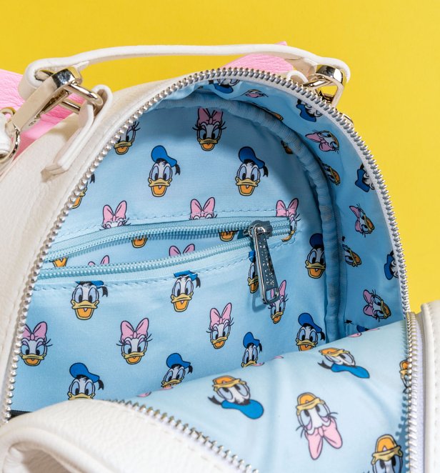 Loungefly Disney Donald Duck Daisy Duck Reversible Mini Backpack Loungefly Disney Donald Duck Daisy Duck Reversible Mini Backpack