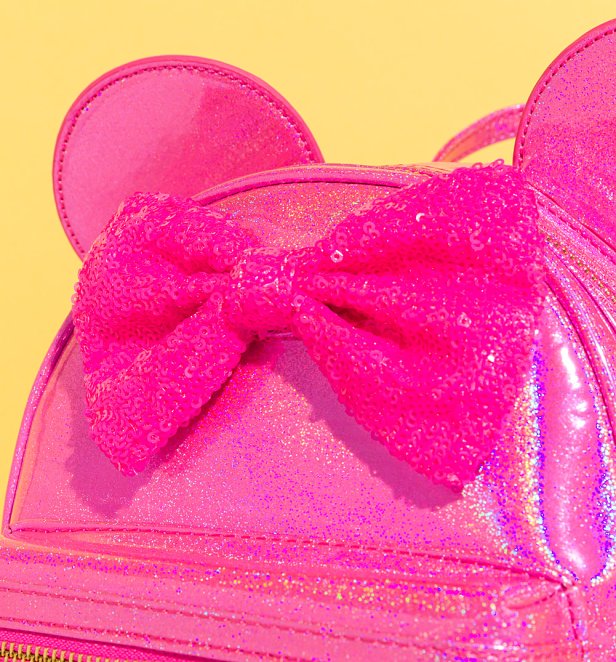 Loungefly Minnie Mouse Pink Glitter Mini Backpack