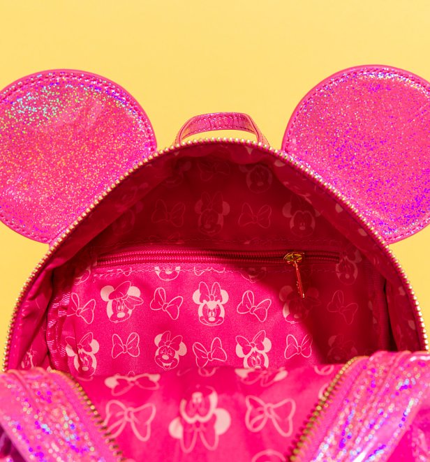 Loungefly Minnie Mouse Pink Glitter Mini Backpack