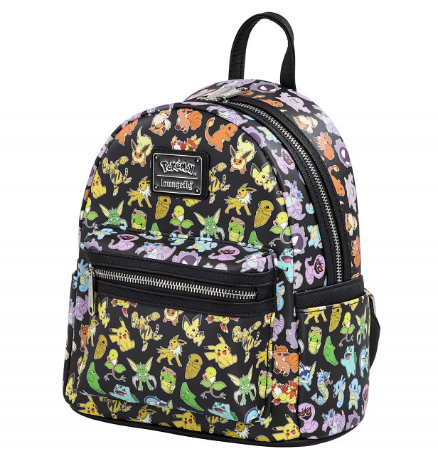 Loungefly Pokemon Multi Character All Over Print Mini Backpack