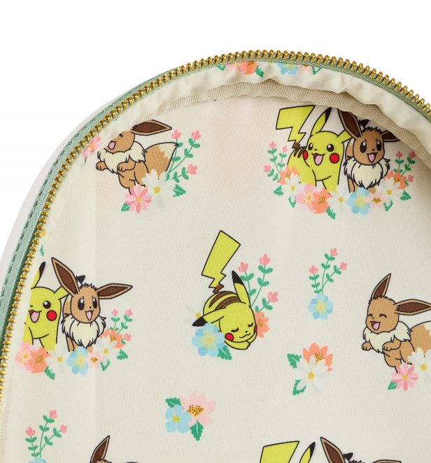 Loungefly Pokemon Pikachu And Eevee Floral Mini Backpack