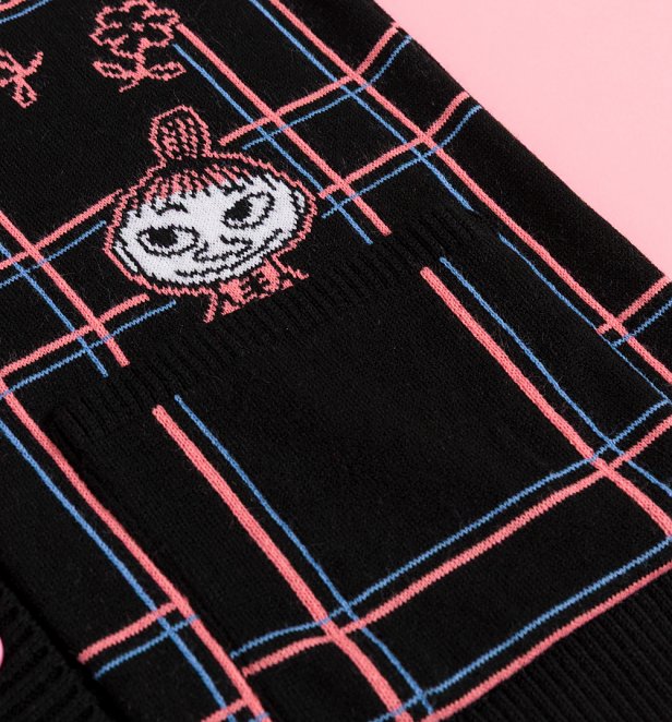 Moomin 80th Anniversary In Love Check Black Cardigan