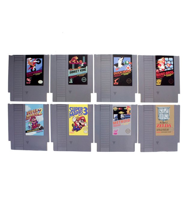 Nintendo NES Cartridge Set Of 8 Coasters