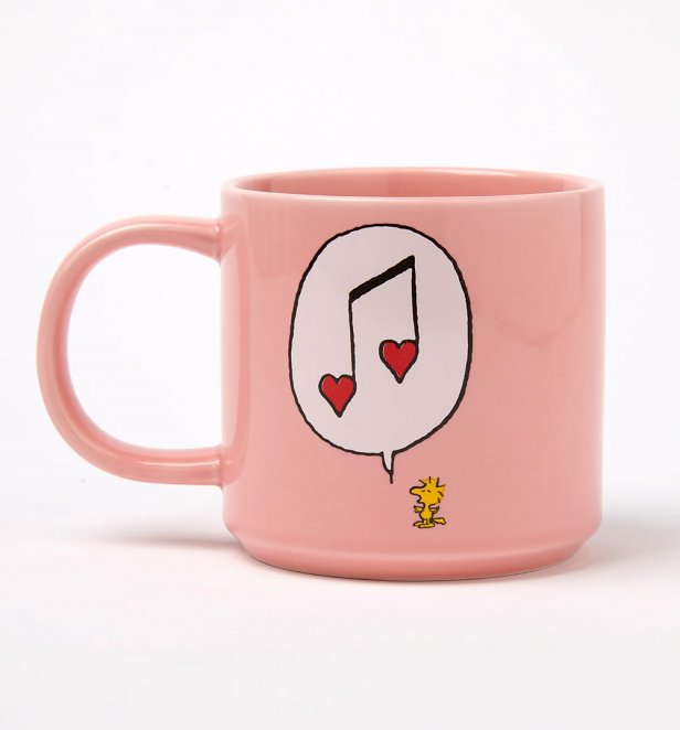 Peanuts Snoopy Love Song Pink Mug