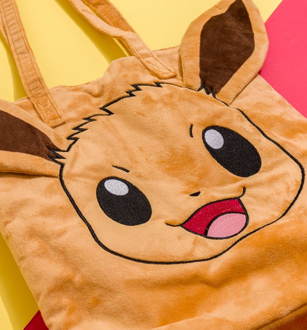 Pokemon Eevee Brown Plush Tote Bag