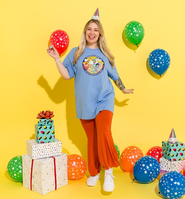 Rainbow Brite Birthday Badge Blue T-Shirt