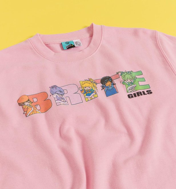 Rainbow Brite Girls Pink Sweater