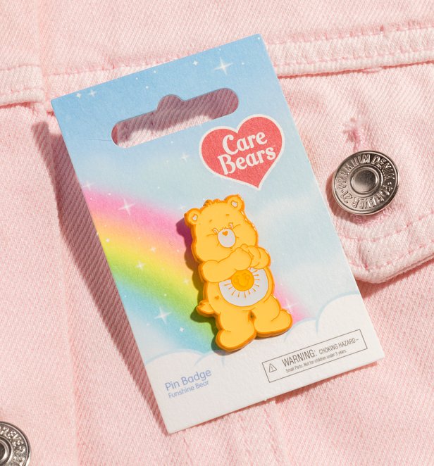 Retro Care Bears Funshine Bear Pin Badge