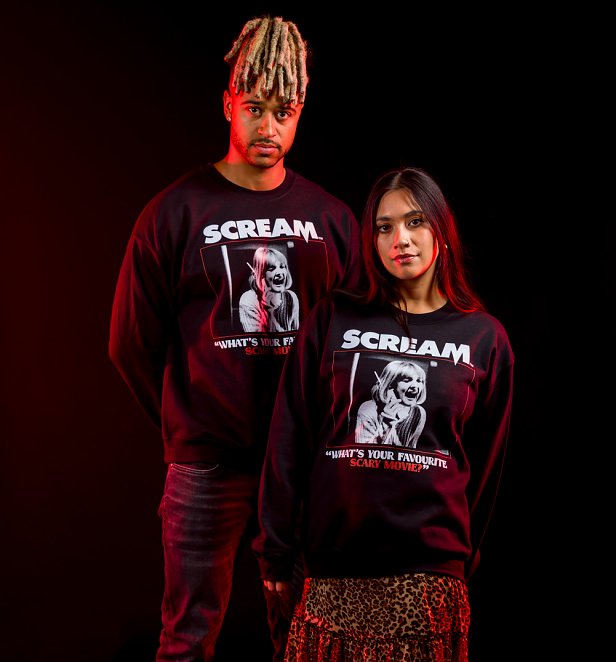 Scream What's Your Favourite Scary Movie Black Sweater