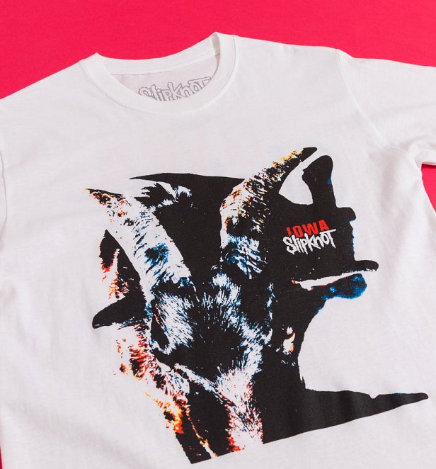 Slipknot Iowa White T-Shirt With Back Print
