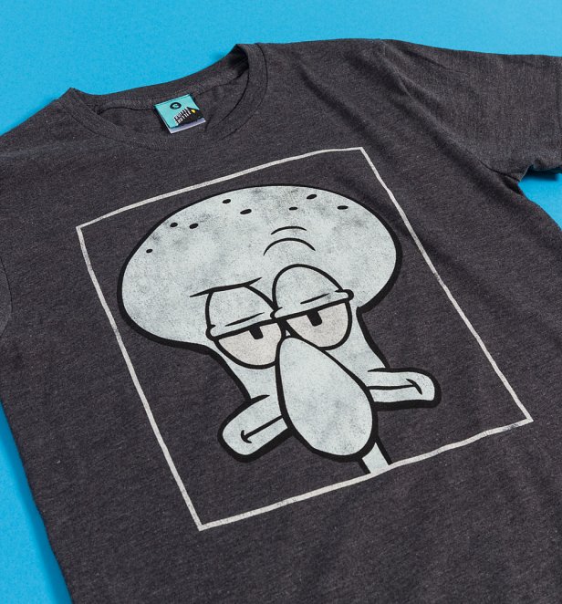 SpongeBob SquarePants Grumpy Squidward Dark Grey T-Shirt