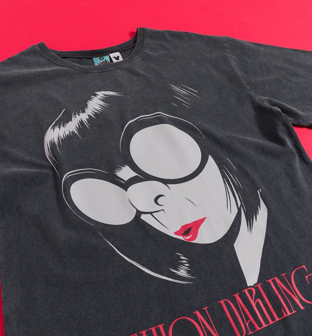 Disney The Incredibles Edna Mode Fashion Darling Charcoal Wash T-Shirt ...