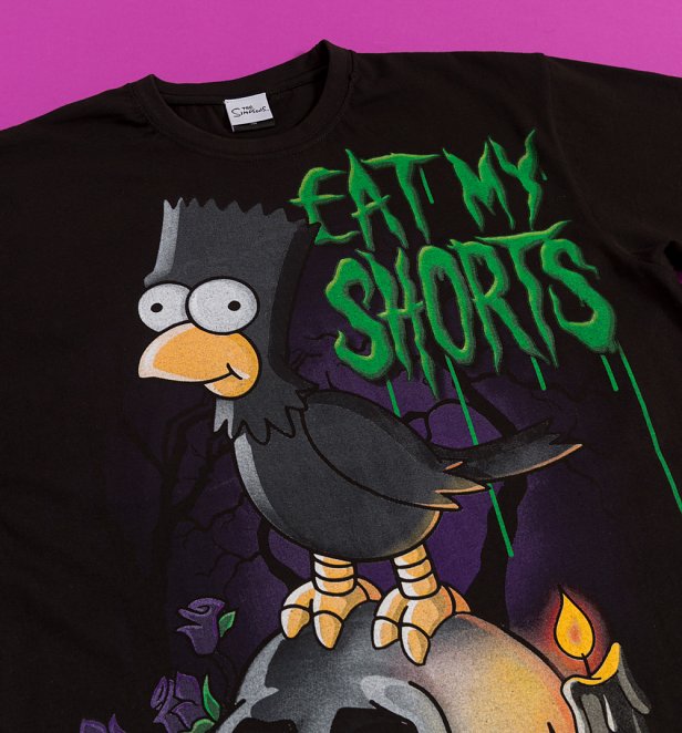 The Simpsons Bart Raven Black T-Shirt
