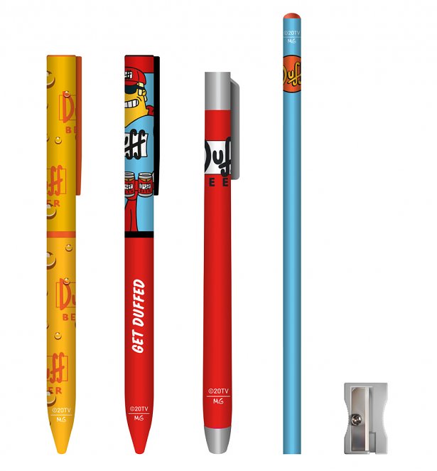 The Simpsons Duff Can Pen Pot & Writing Set