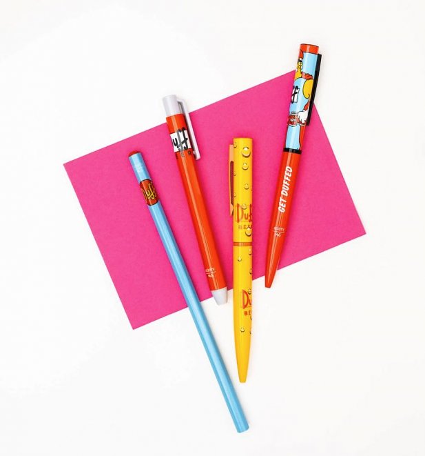 The Simpsons Duff Can Pen Pot & Writing Set