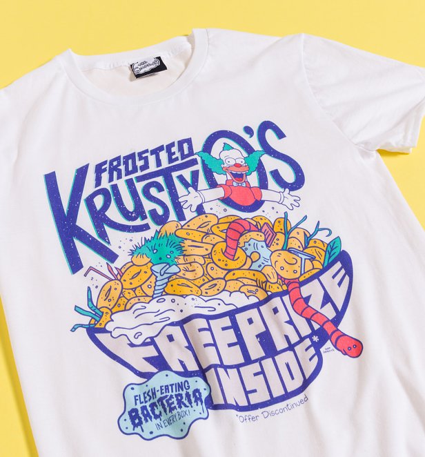 The Simpsons Frosted Krusty O's White T-Shirt