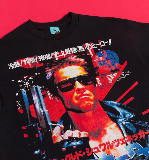 The Terminator Japanese Movie Poster Black T-Shirt